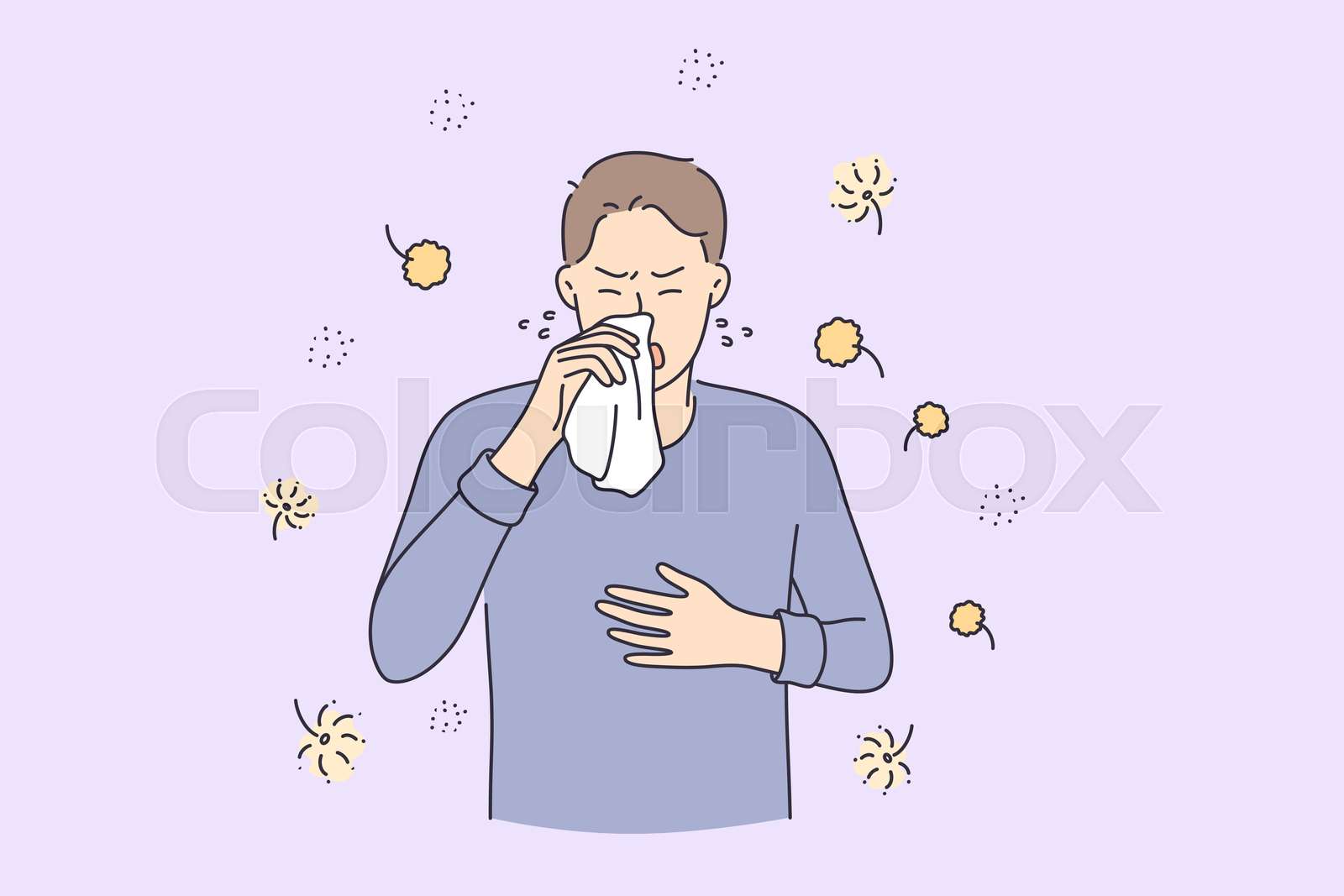 Allergy reaction, medicine and healthcare concept | Stock vector ...