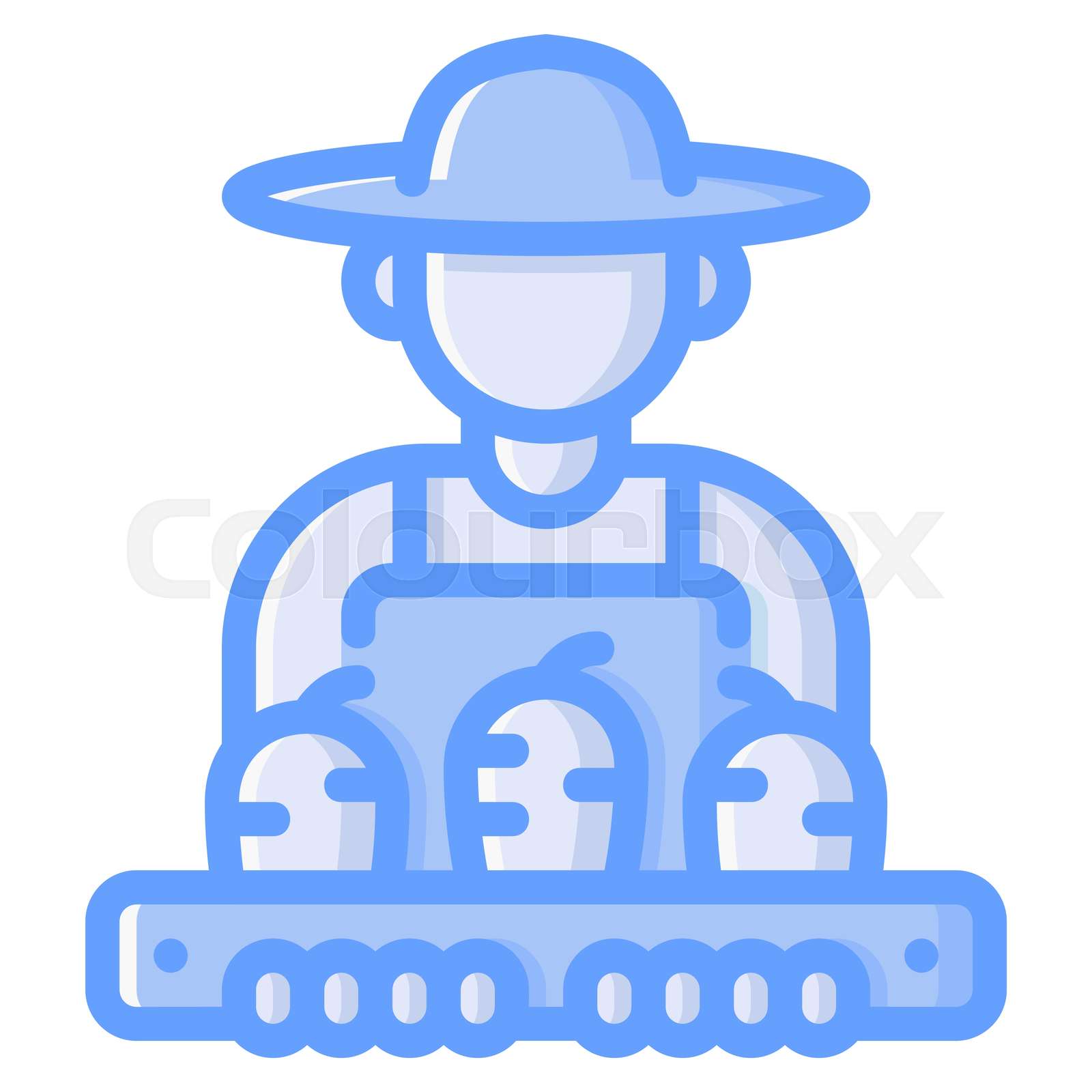 Harvest icon design blue style | Stock vector | Colourbox