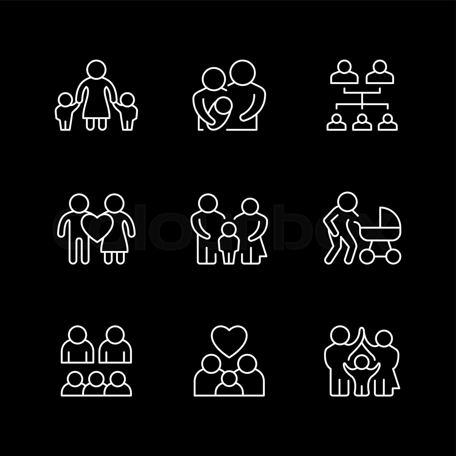 Set line icons of family | Stock vector | Colourbox