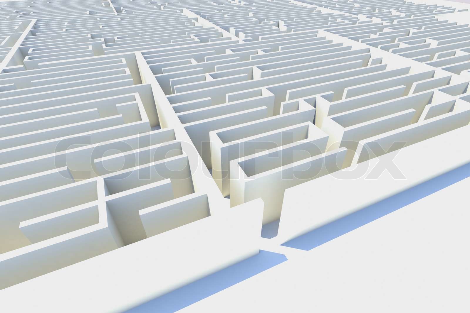 endless maze 3d illustration | Stock image | Colourbox