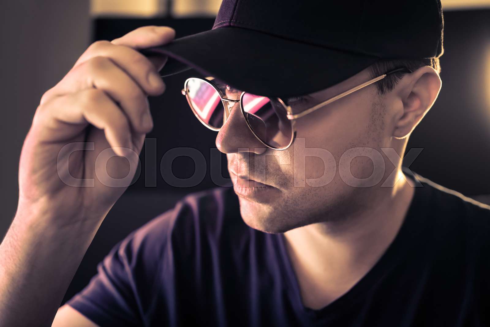 Undercover CIA agent or cool mystery man with glasses. Private ...