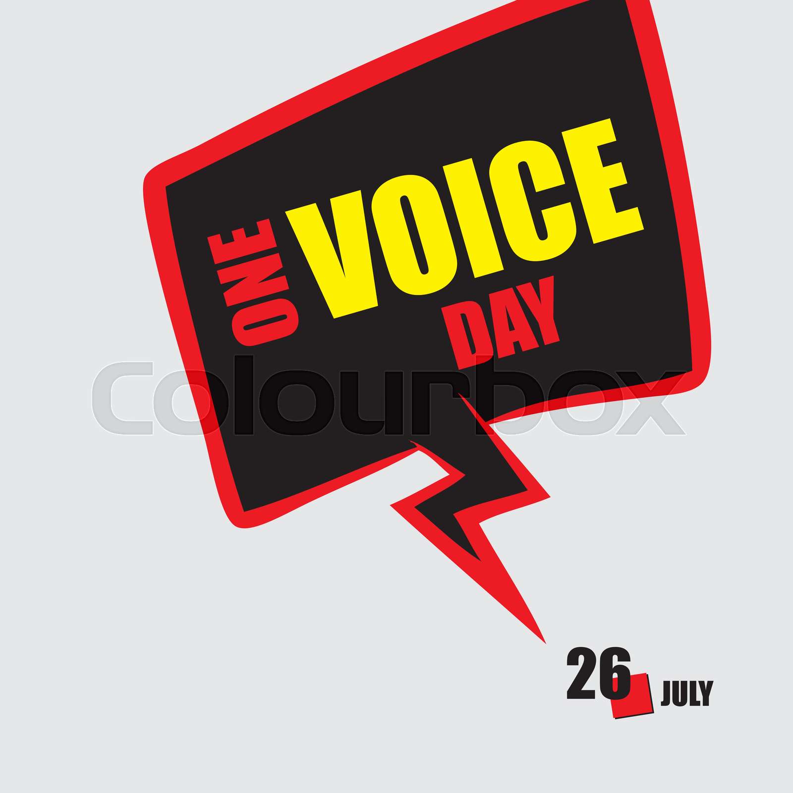 Happy One Voice Day | Stock vector | Colourbox