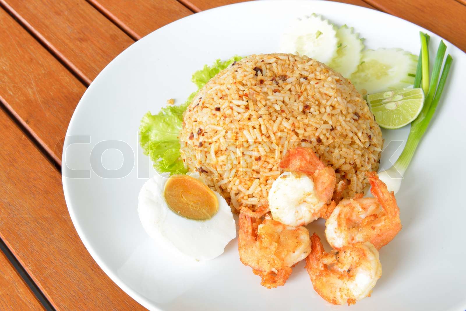 Fried rice with chili paste | Stock image | Colourbox