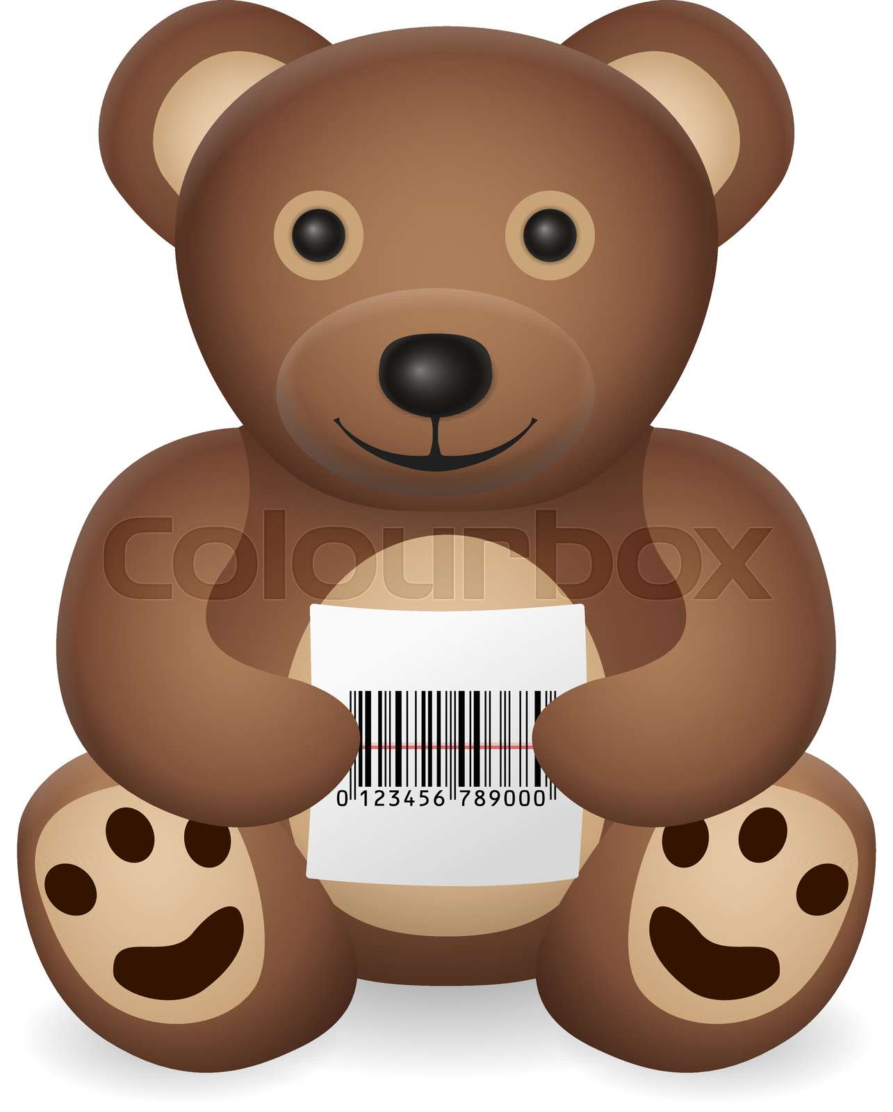 Teddy bear with barcode | Stock vector | Colourbox