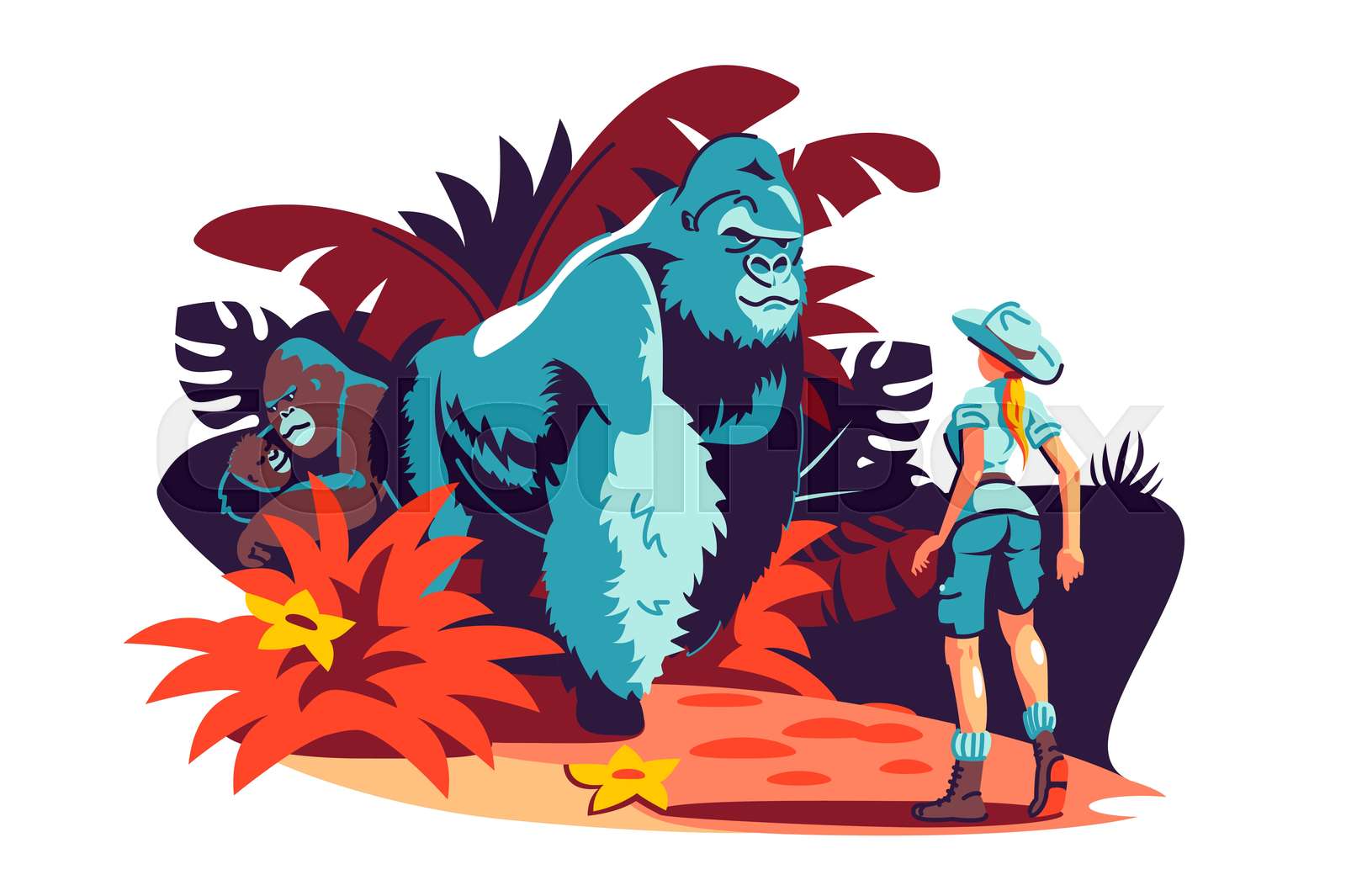 tropical, animal, salvaje | Vector de archivo | Colourbox