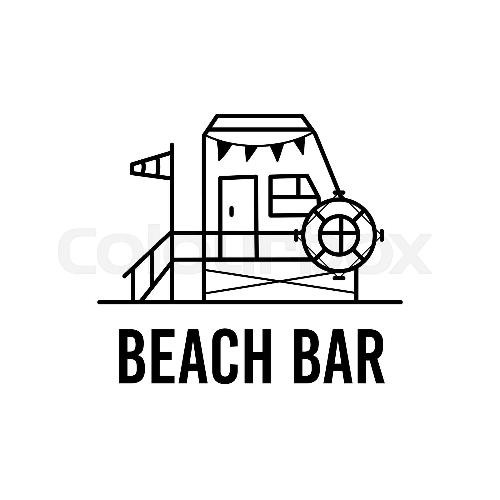 Beach bar vector logo design | Stock vector | Colourbox