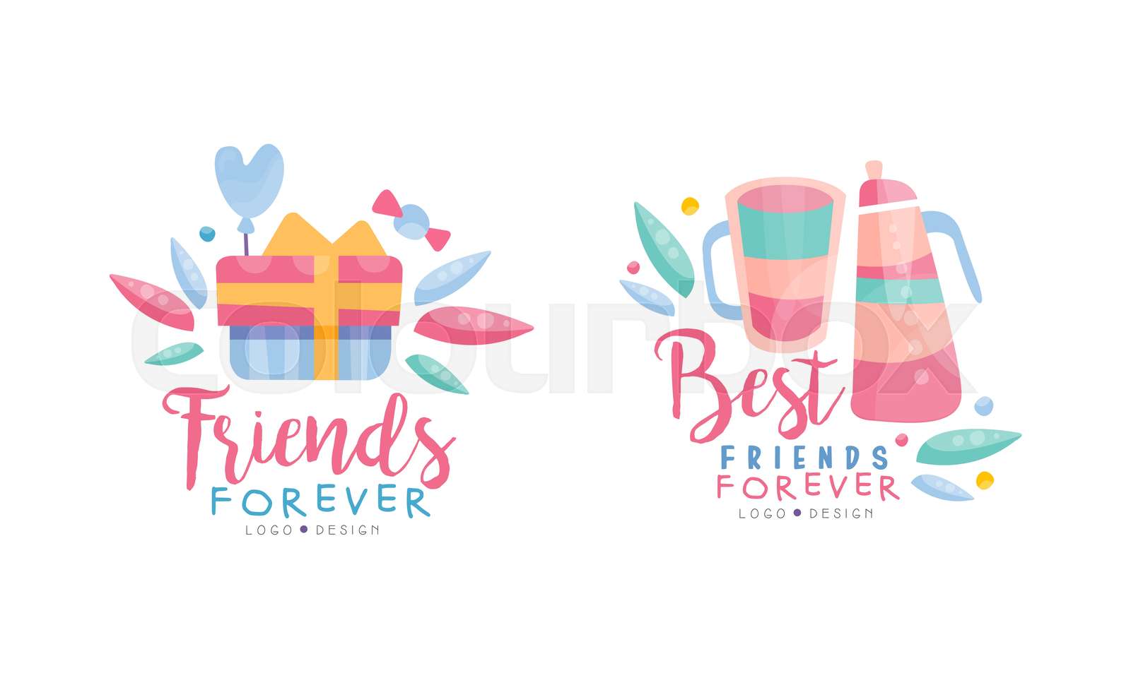 Collection of Friends Forever Logo Templates Design, Friendship Day ...