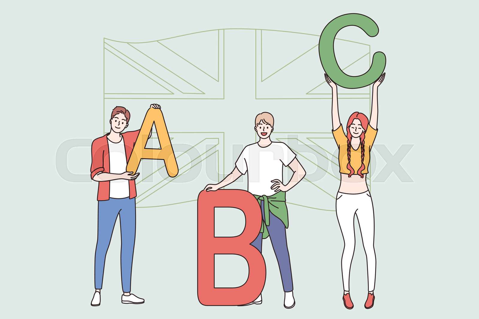 Education and English language lesson concept | Stock vector | Colourbox