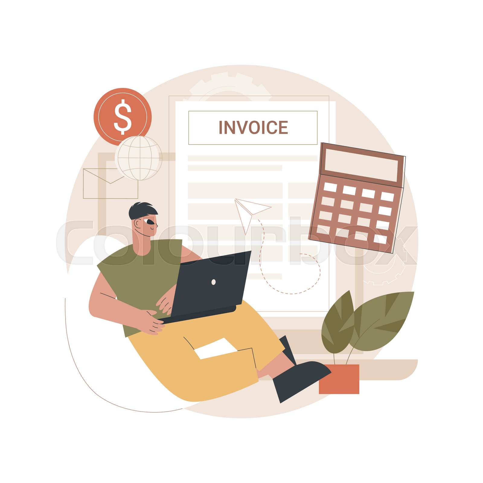 E-invoicing abstract concept vector illustration. | Stock vector ...