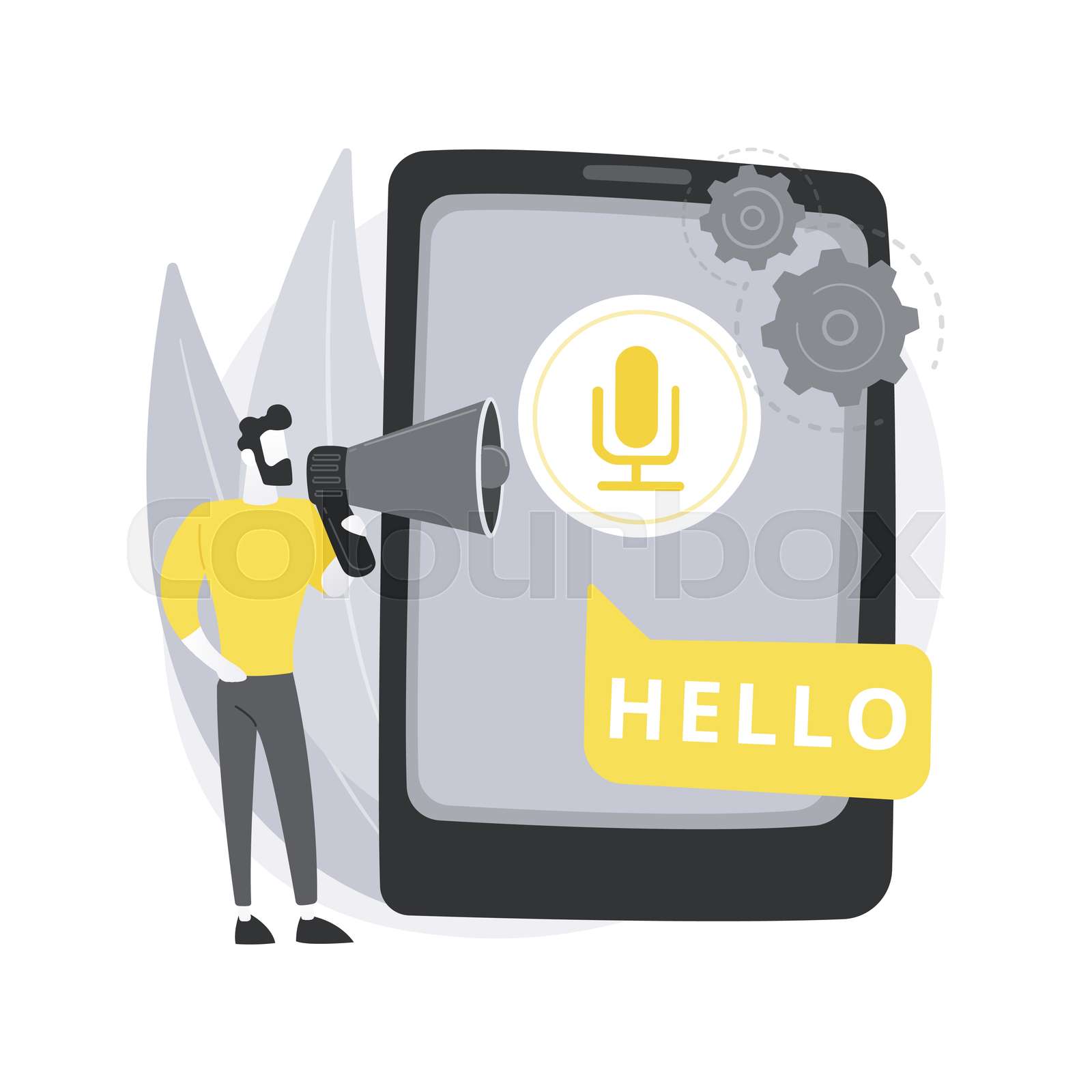 Speech to text abstract concept vector illustration. | Stock vector ...