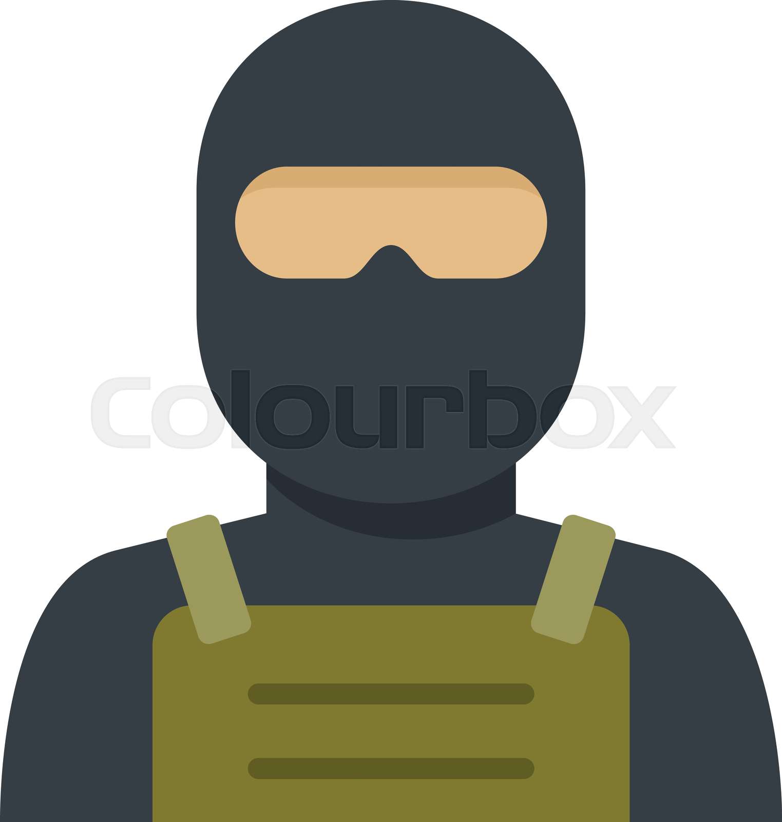 Police special forces icon flat isolated vector | Stock vector | Colourbox