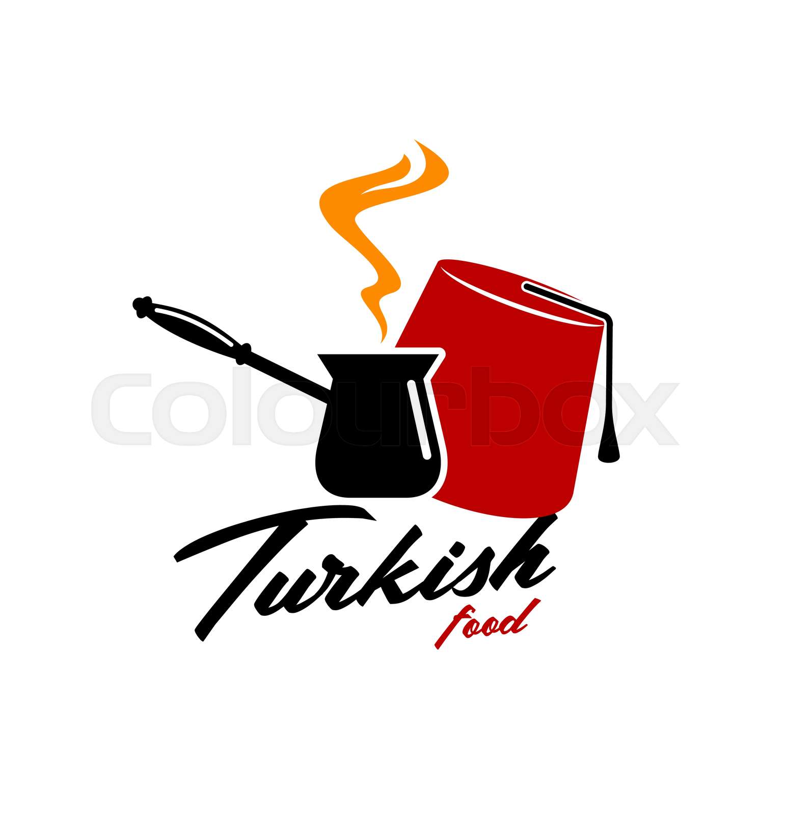 Turkish cuisine restaurant, turkish coffee icon | Stock vector | Colourbox
