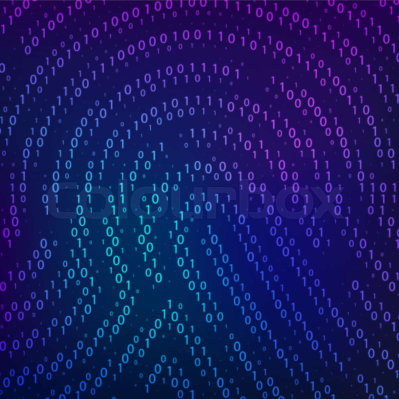 Binary Code Biometric Data By Fingerprint Shape Cyber Security