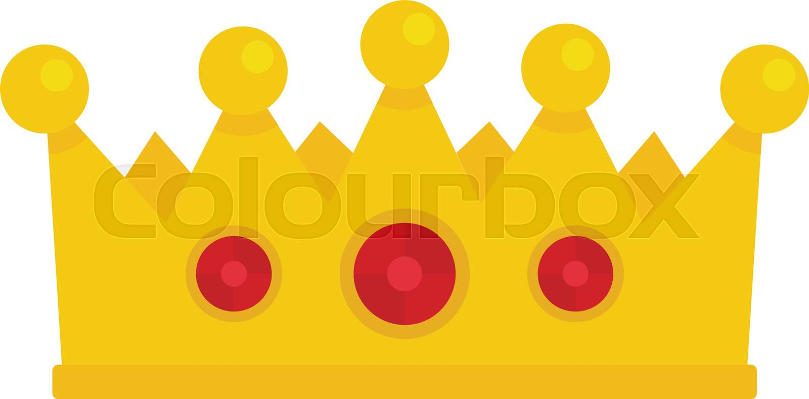 Excellence crown icon flat isolated vector | Stock vector | Colourbox