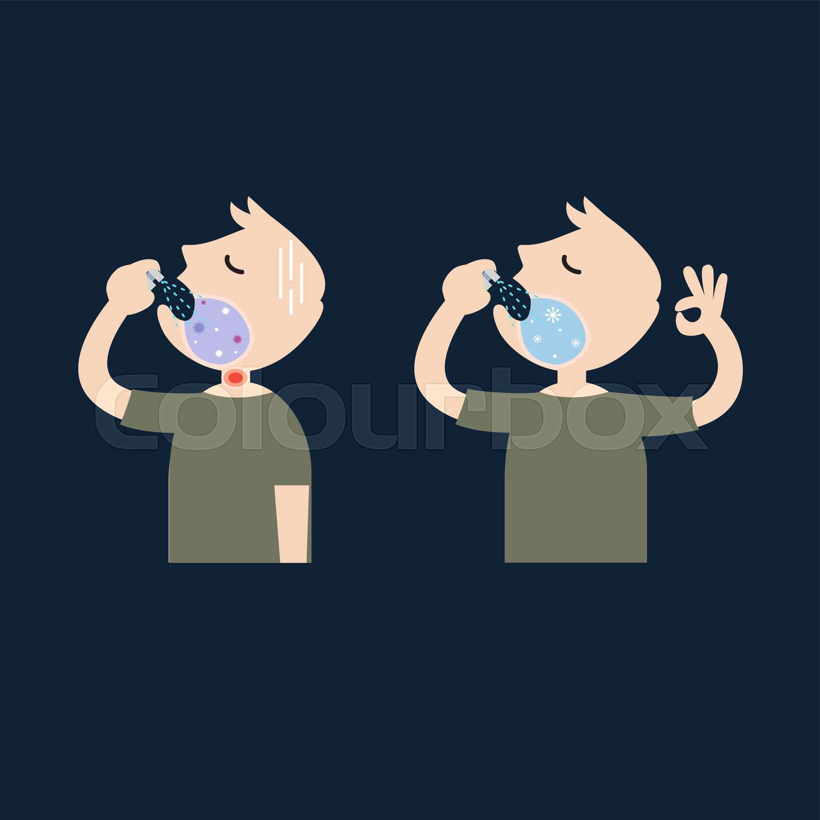 mouth spray | Stock vector | Colourbox