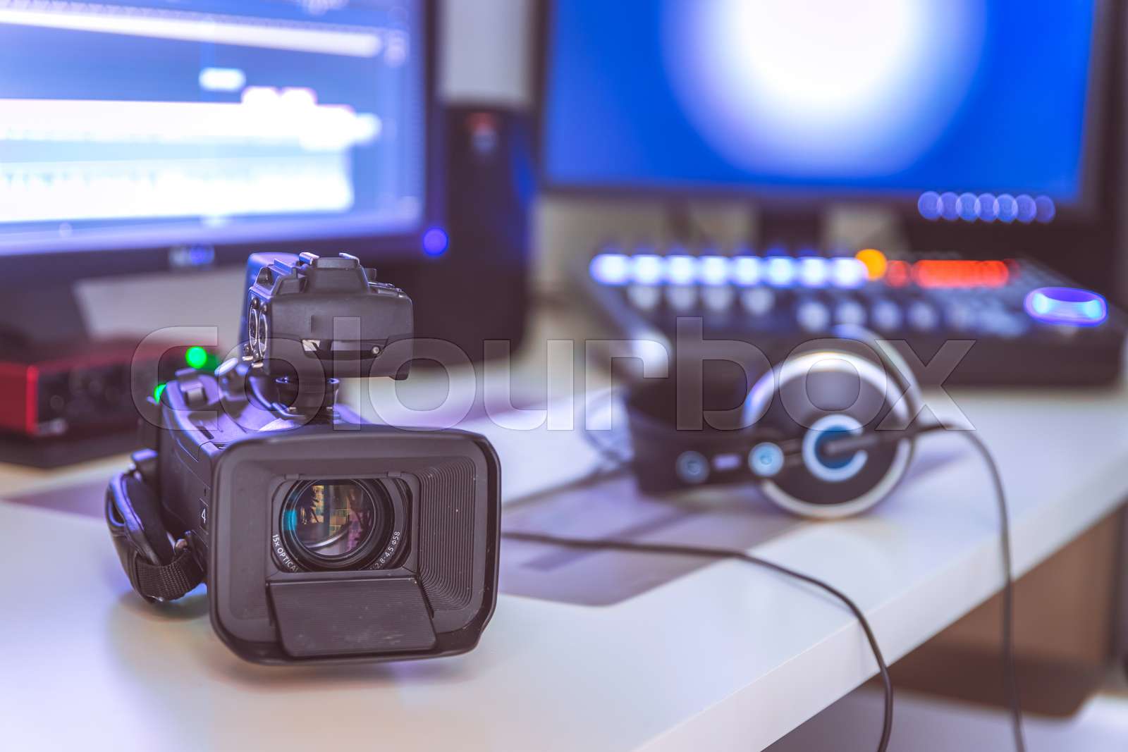 Professional cutting room for video editing and video producing ...