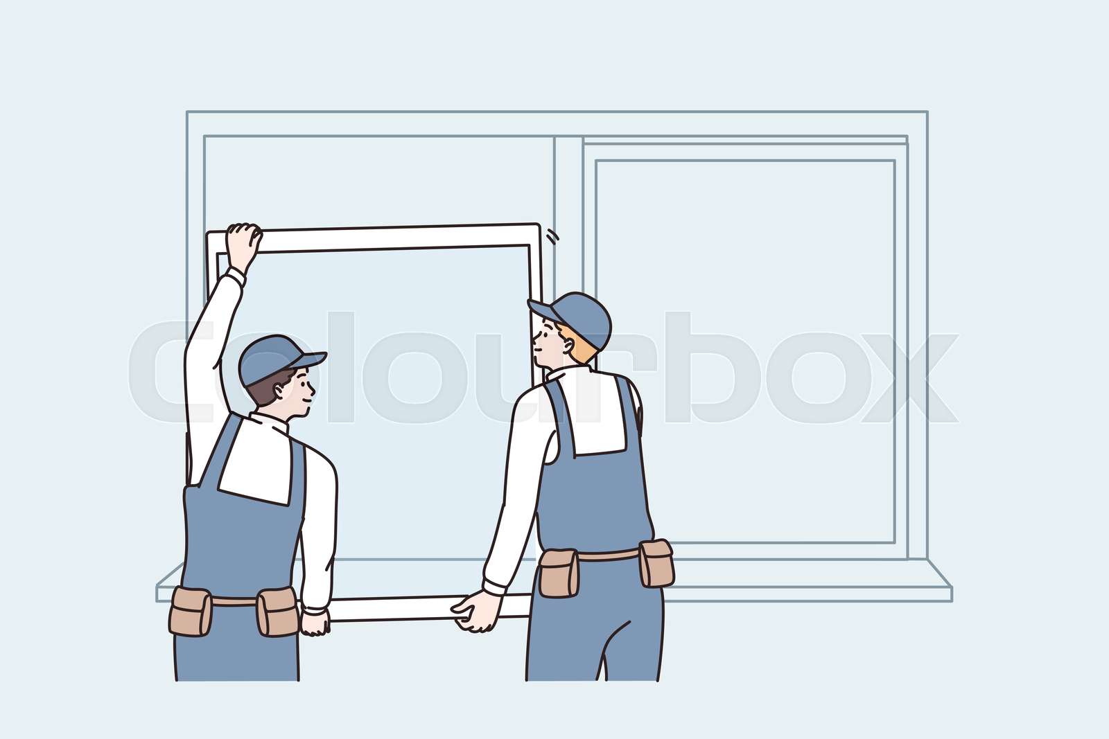 Repairing and reconstruction at home concept | Stock vector | Colourbox