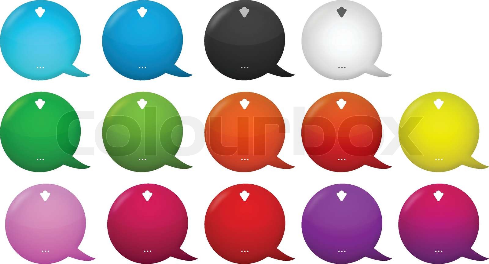 Speech Bubbles, Text | Stock vector | Colourbox