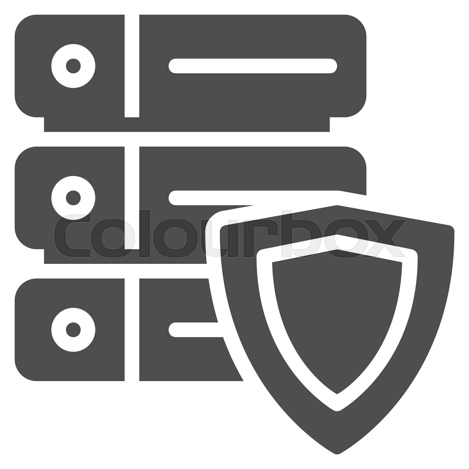 Server protected icon design glyph style | Stock vector | Colourbox