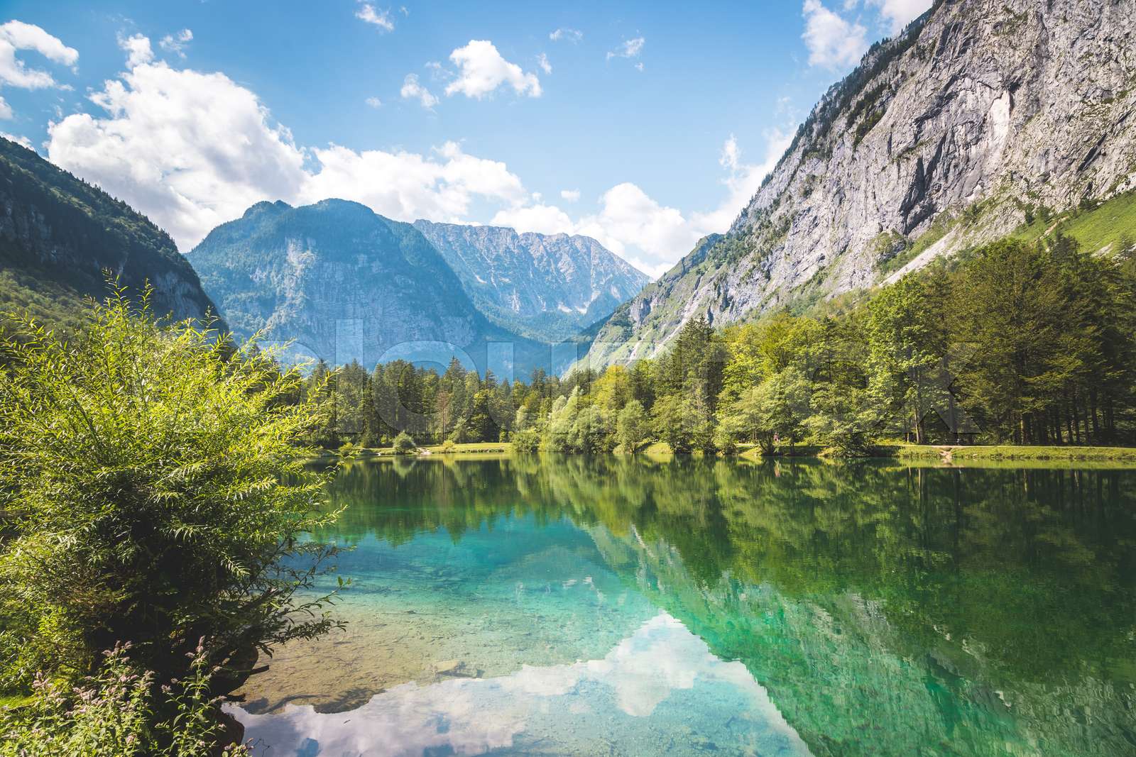 Scenic nature landscape scenery Bluntautal in Austria, summer time ...