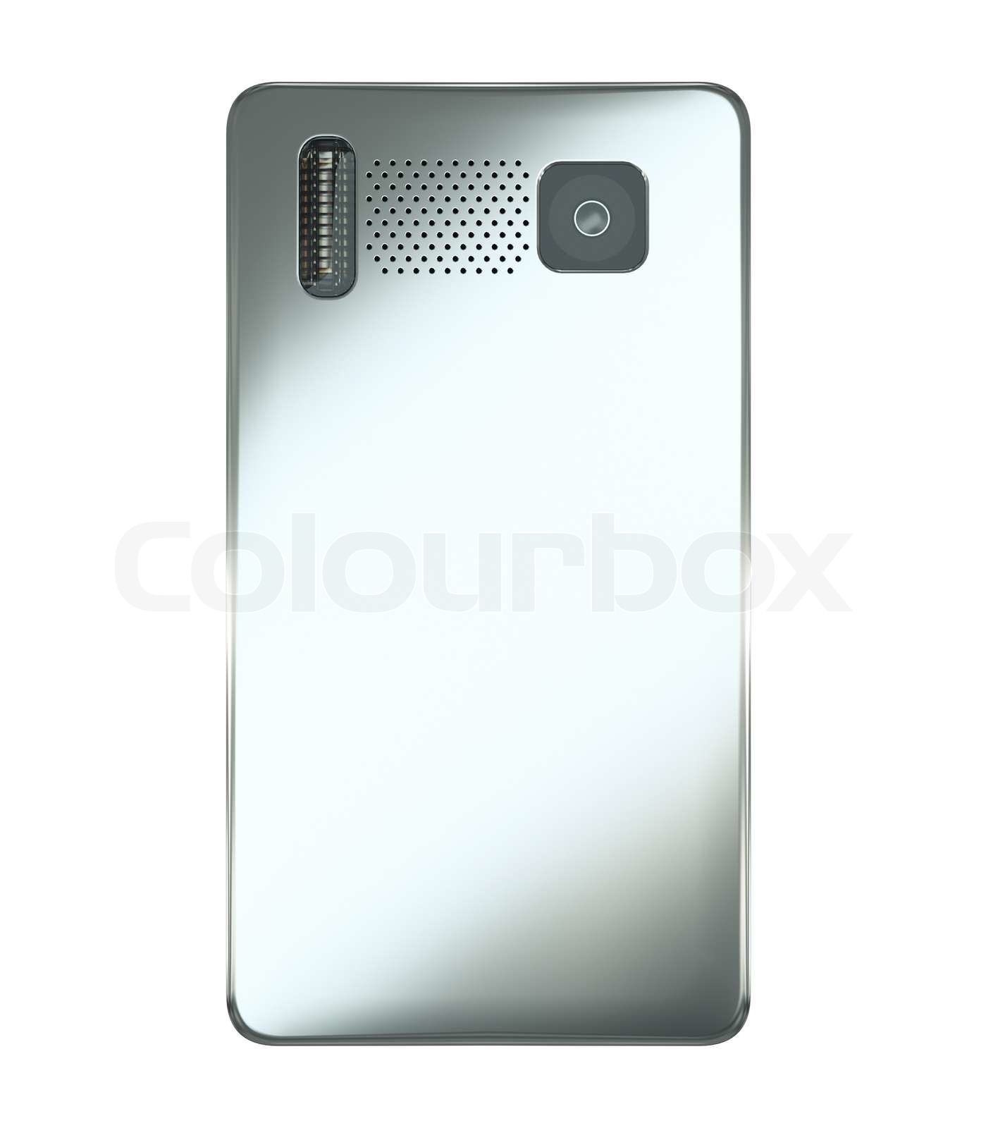 Rear view of smart phone isolated | Stock image | Colourbox