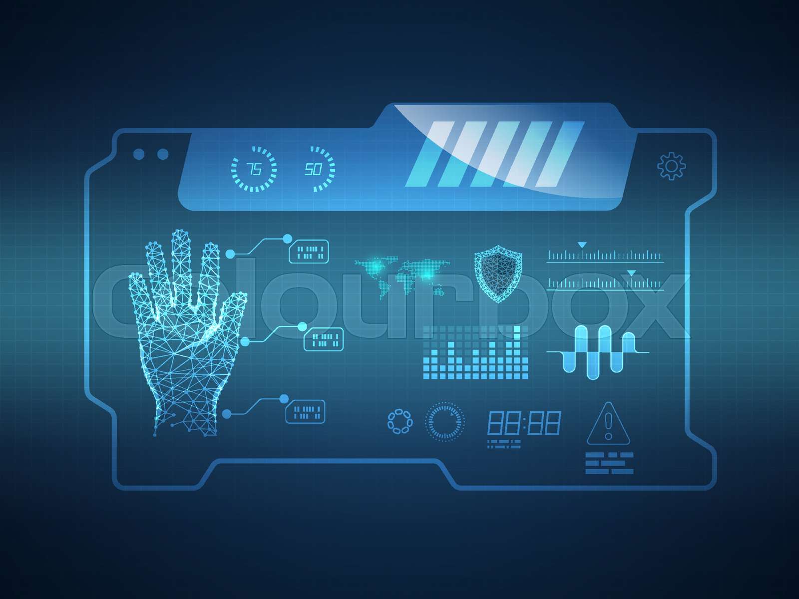 Abstract Futuristic Hud Display Interface Stock Vector Colourbox