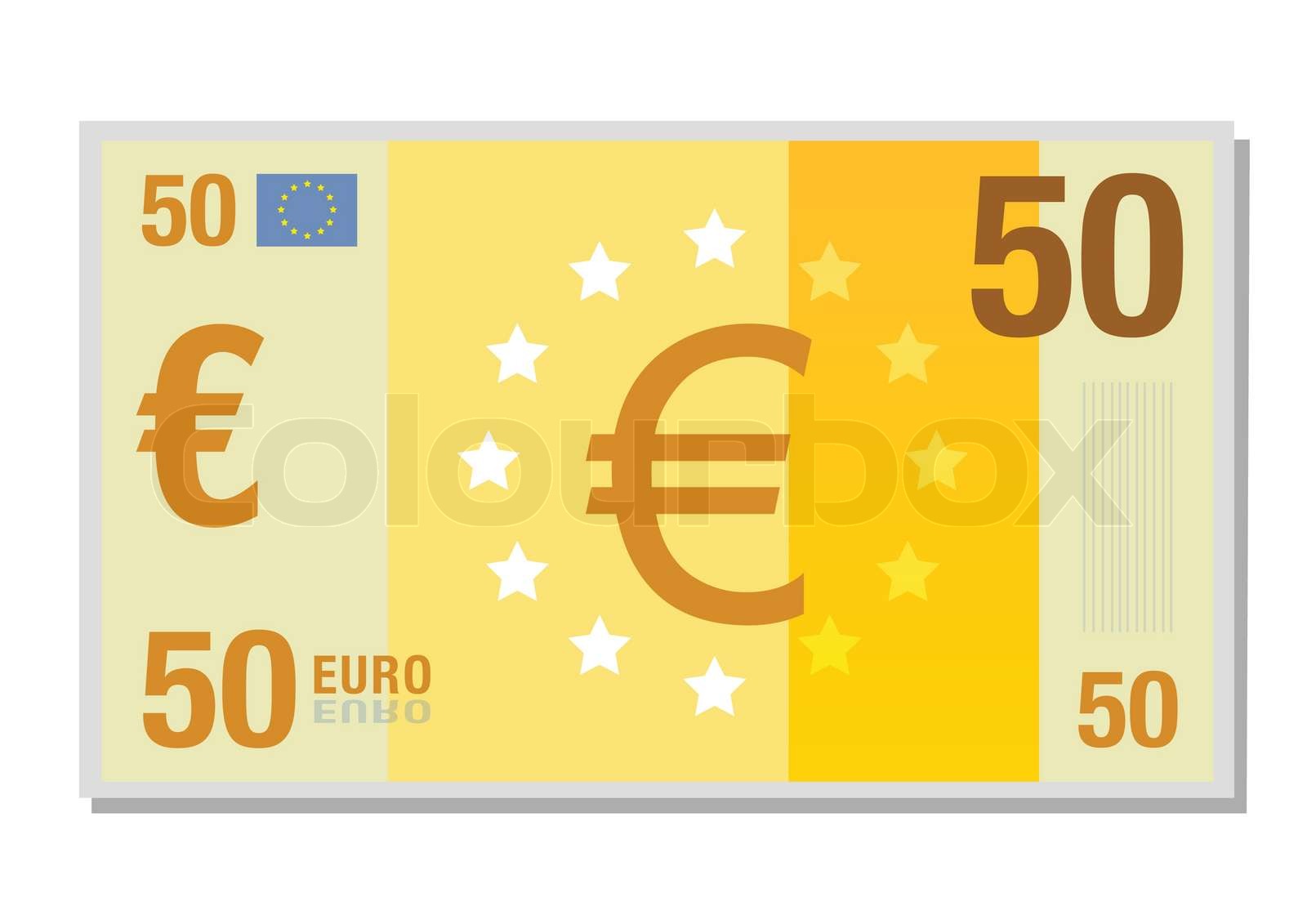50 euro money illustration | Stock vector | Colourbox