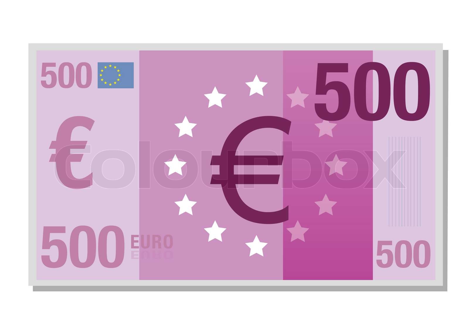 500 euro money illustration | Stock vector | Colourbox