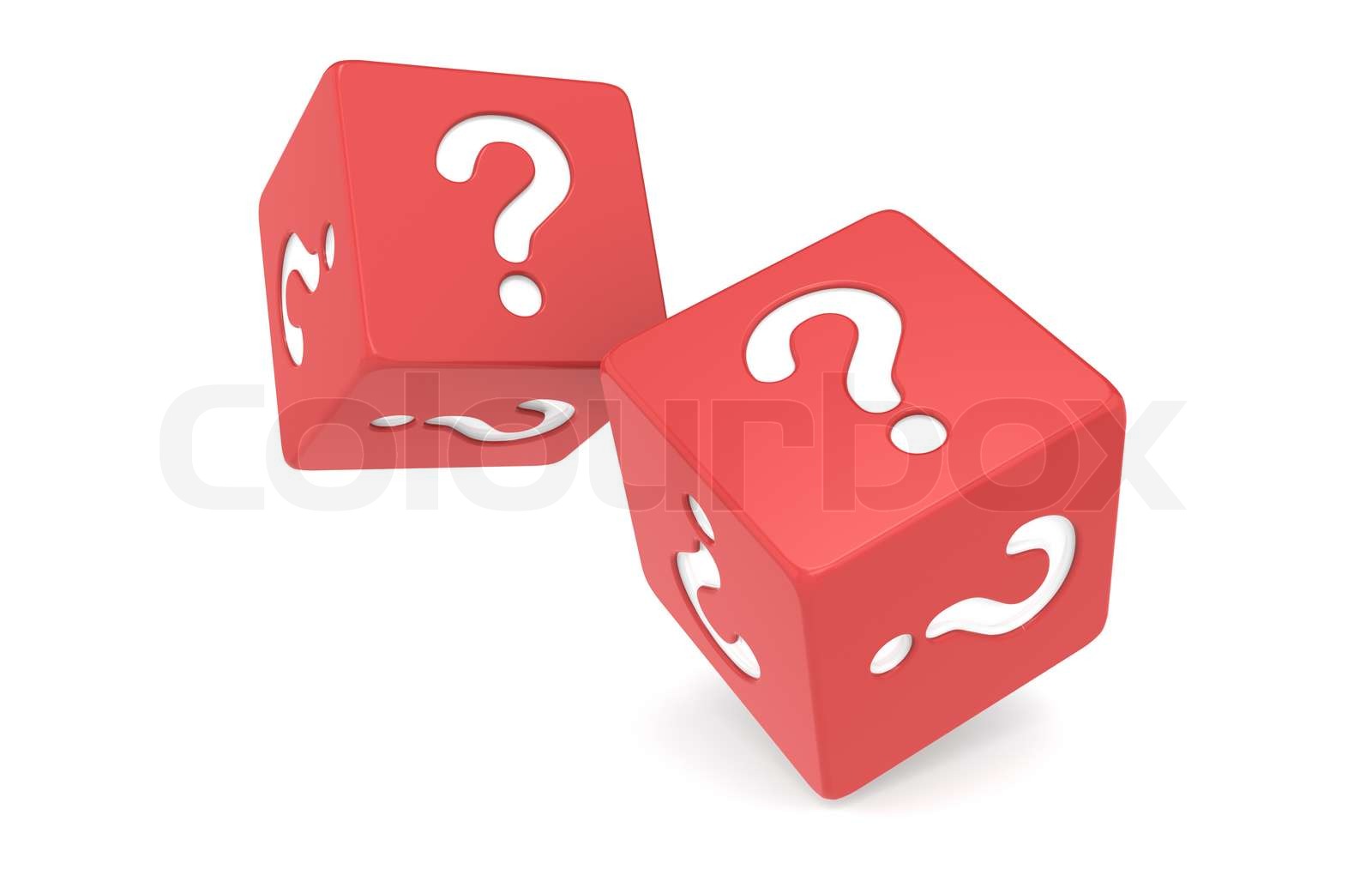Dice with Question Mark | Stock image | Colourbox