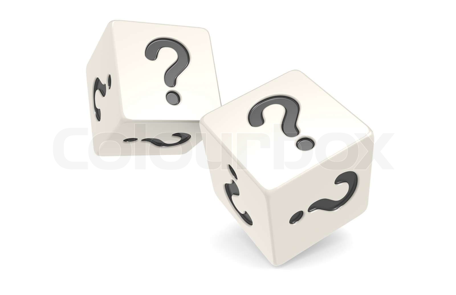 Dice with Question Mark | Stock image | Colourbox
