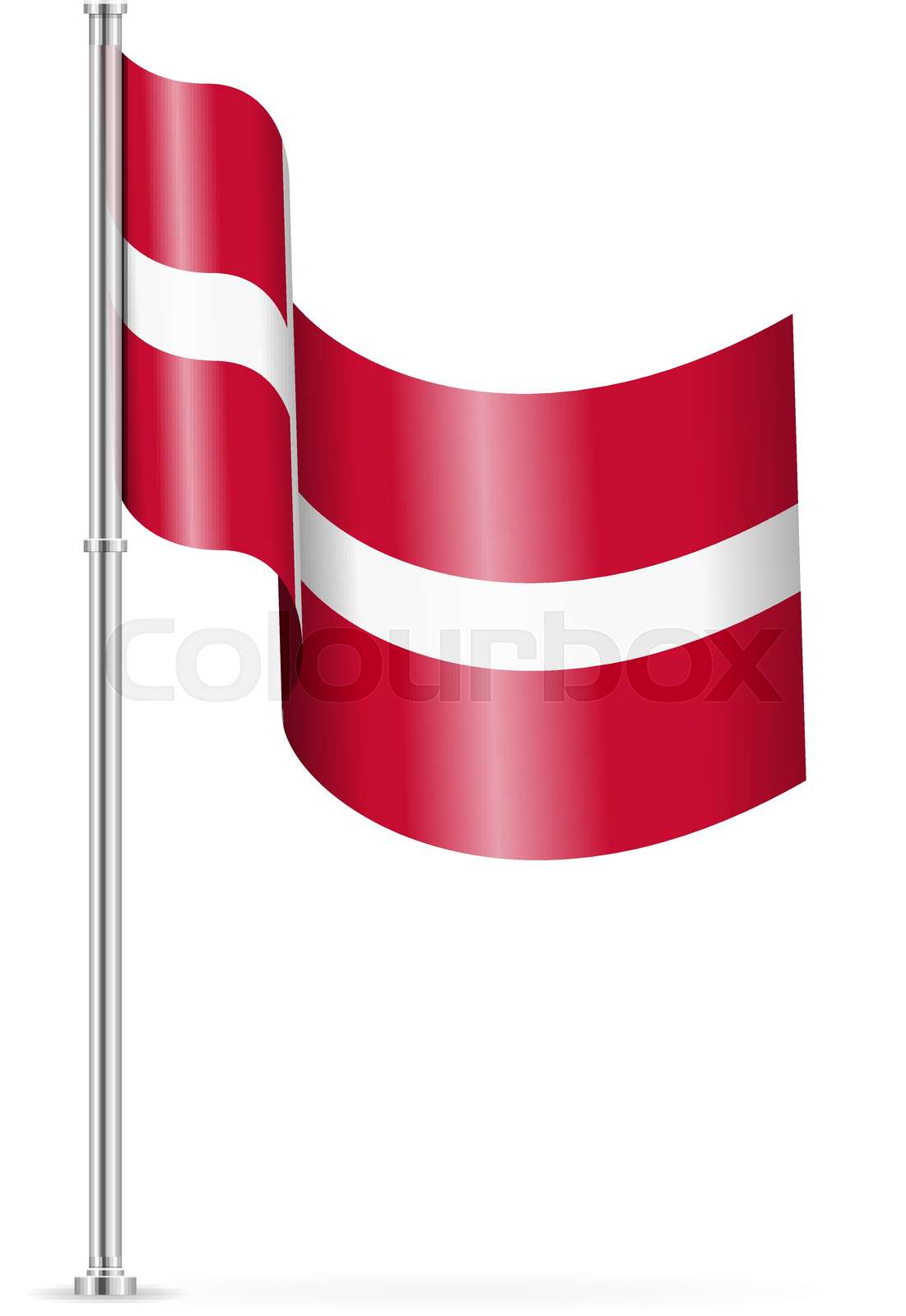 Wavy flag of Denmark | Stock vector | Colourbox