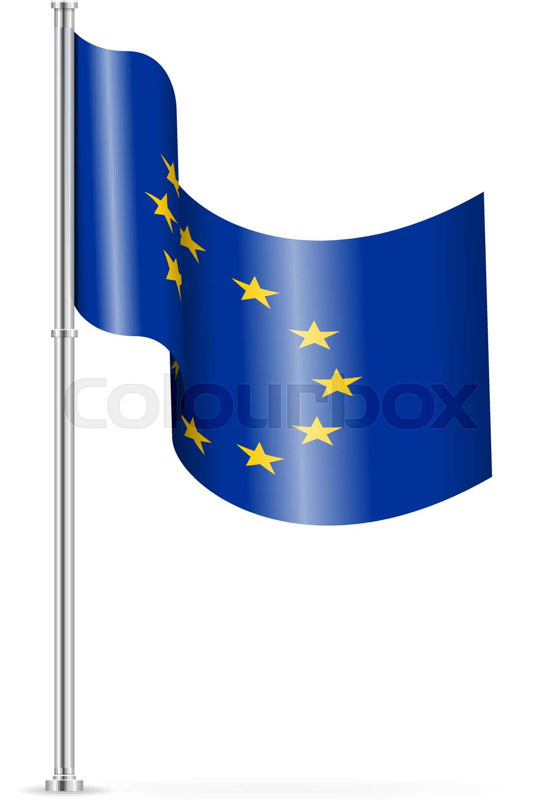 Wavy flag of EU | Stock vector | Colourbox