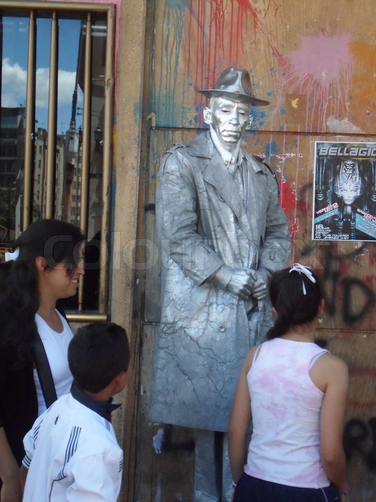 Estatua Humana en el centro de Bogota !! | Stock image | Colourbox