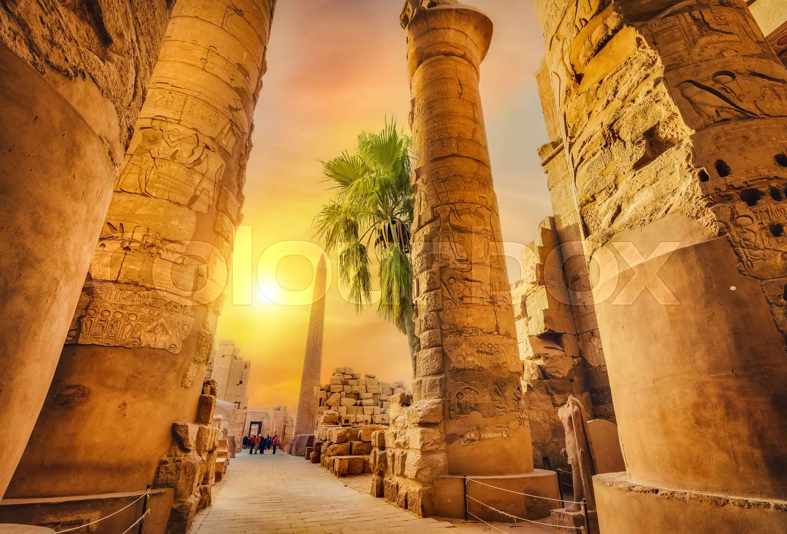 Temple and pyramids | Stock image | Colourbox