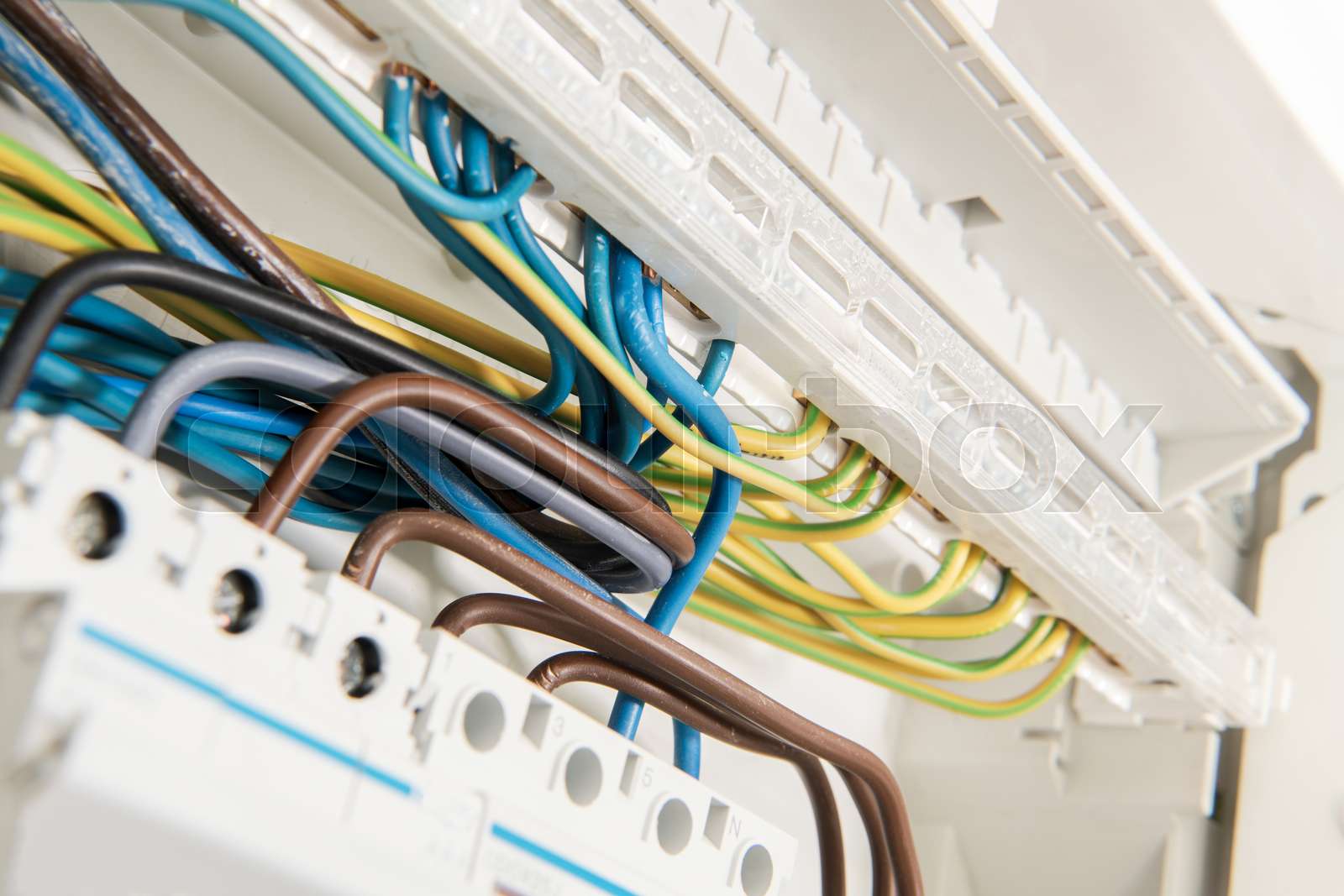 Electrical Panel Electric Cables | Stock image | Colourbox