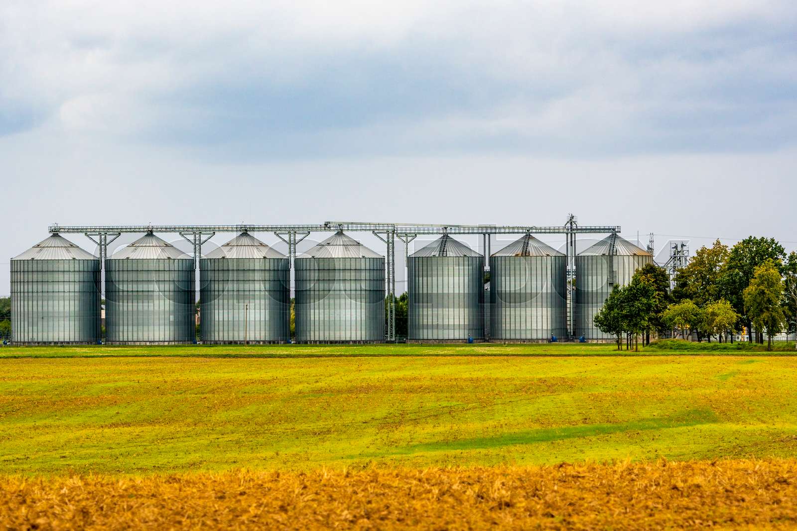 Farm silos storage towers | Stock image | Colourbox