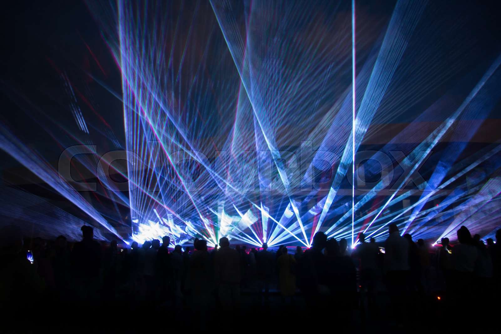 blue laser lights | Stock image | Colourbox