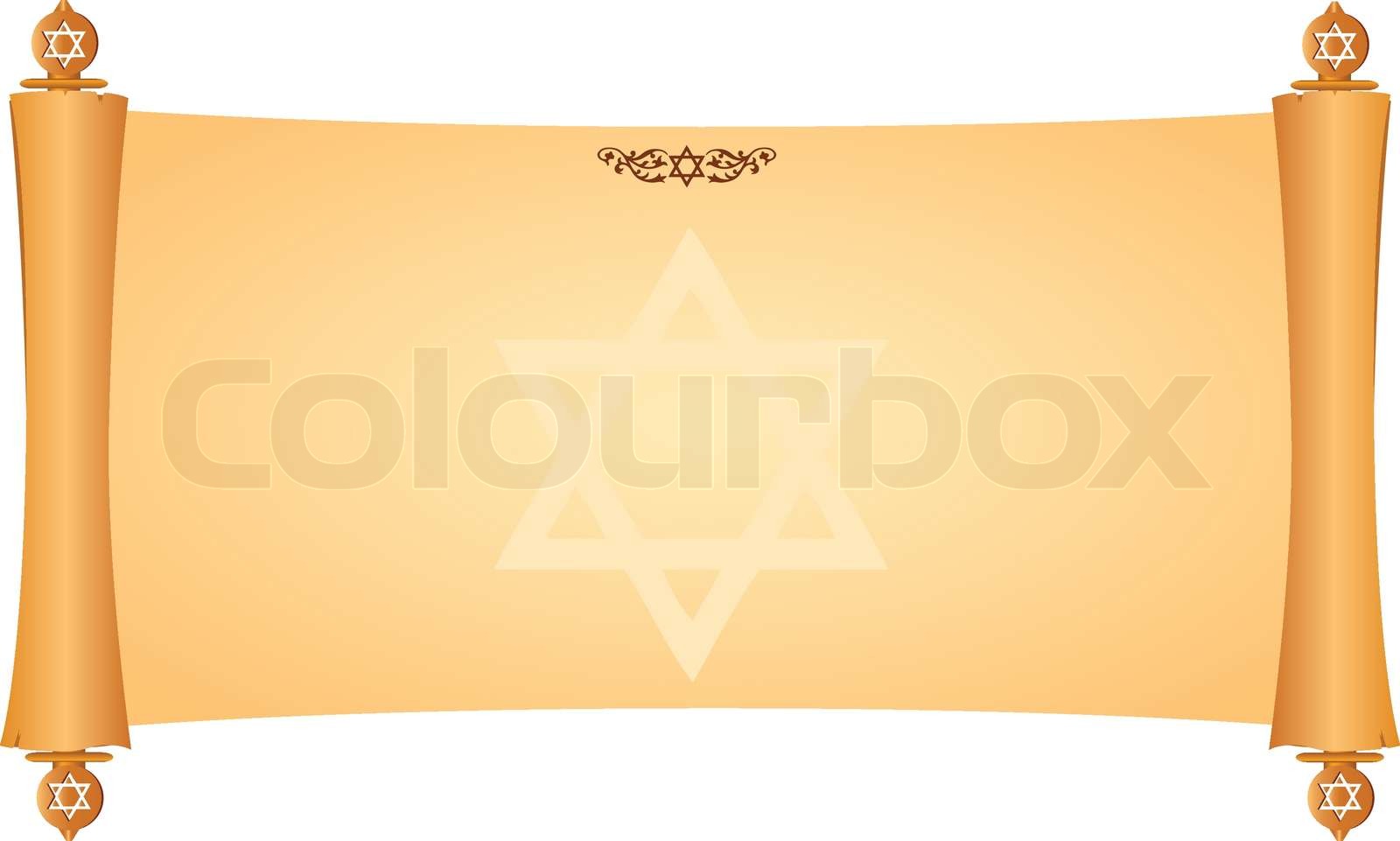 Parchment with Jewish symbols | Stock vector | Colourbox