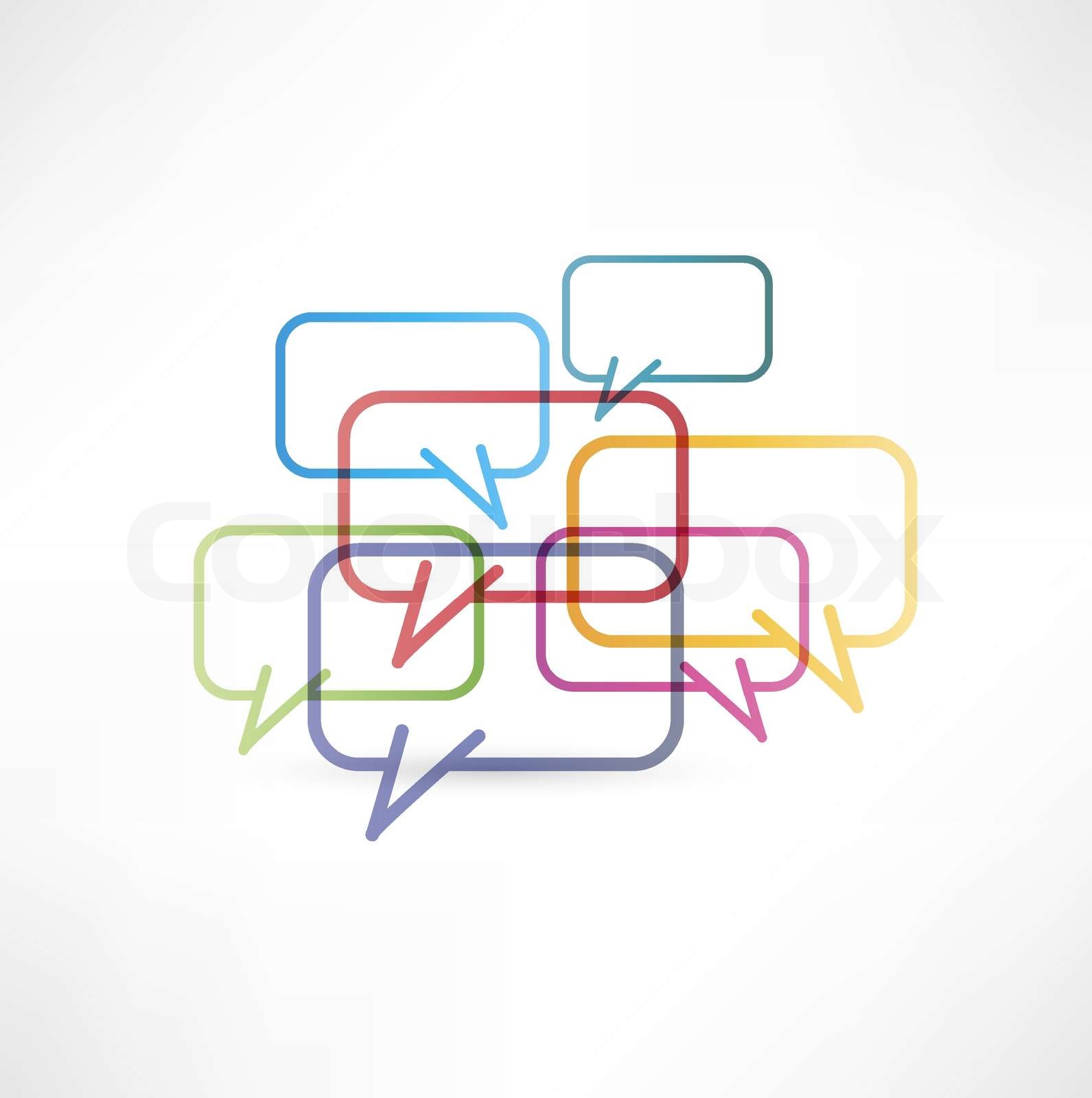 chat box icon design | Stock vector | Colourbox