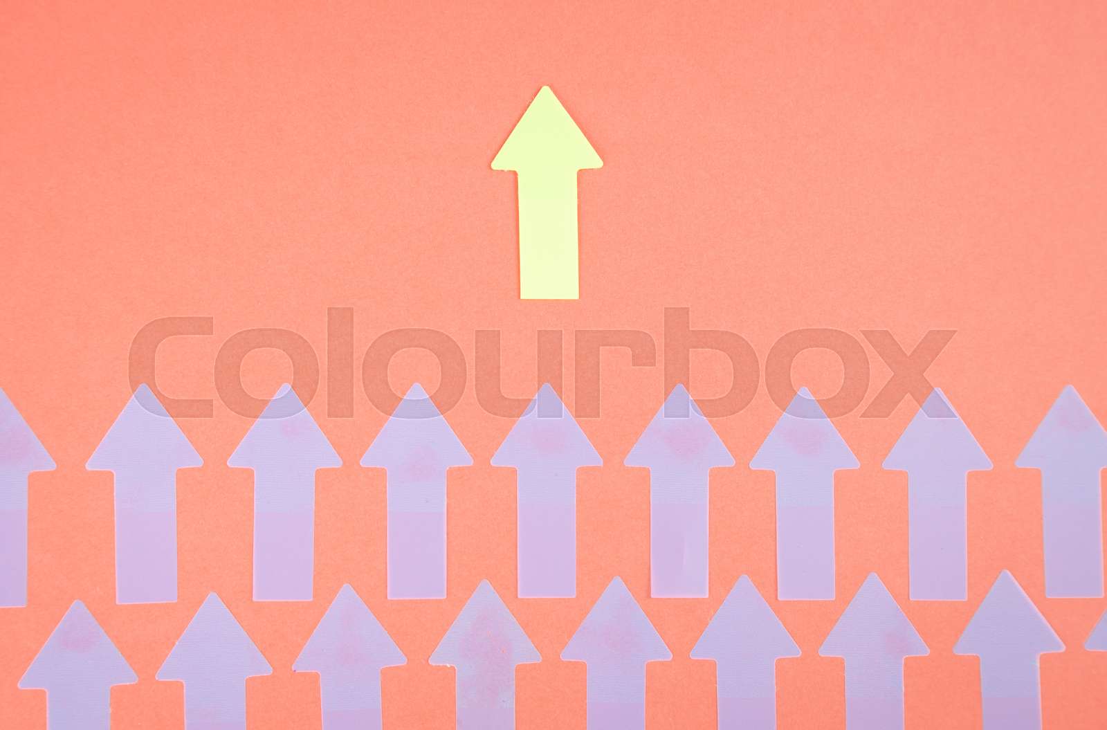 Leader arrow leading team. Leadership | Stock image | Colourbox