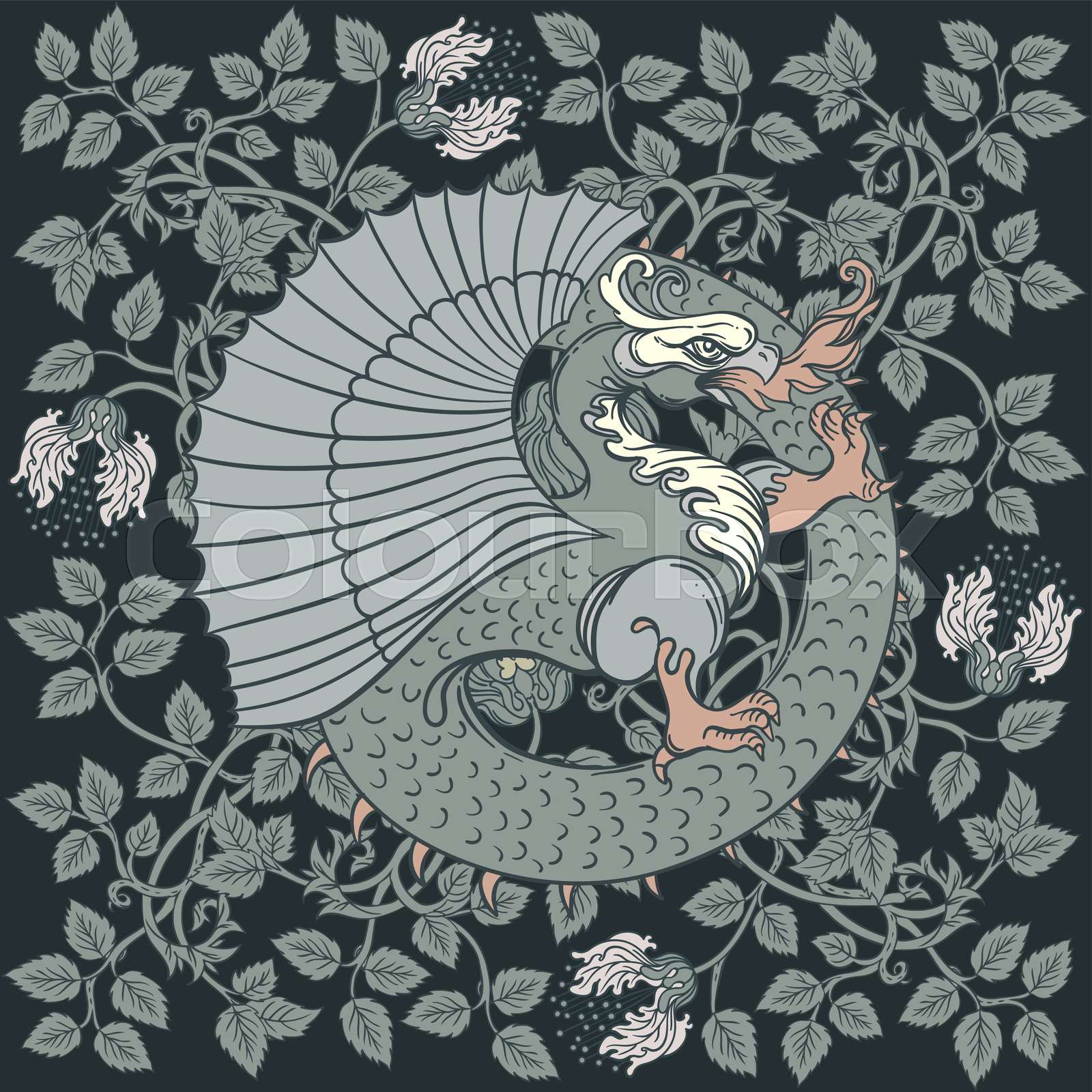 Ouroboros Serpent Or Dragon Eating Its Own Tail Ancient Symbol Of