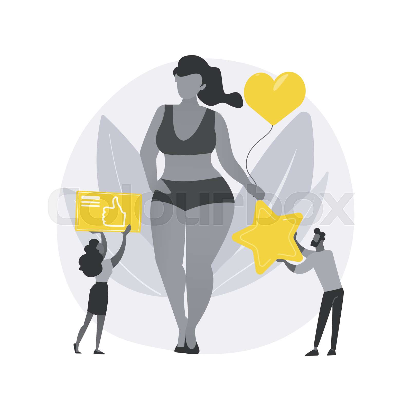 Body positive abstract concept vector illustration. | Stock vector ...