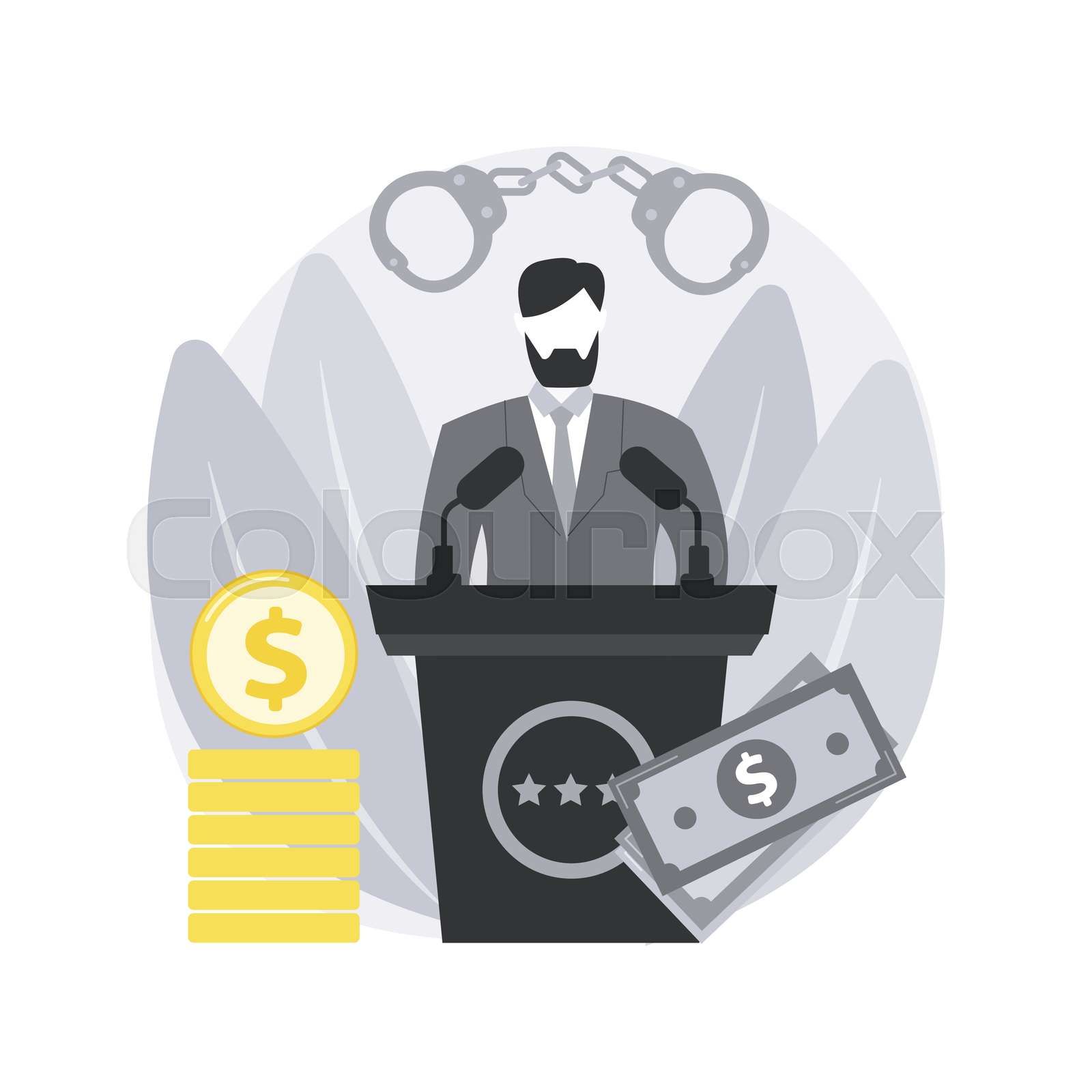 Political corruption abstract concept vector illustration. | Stock ...