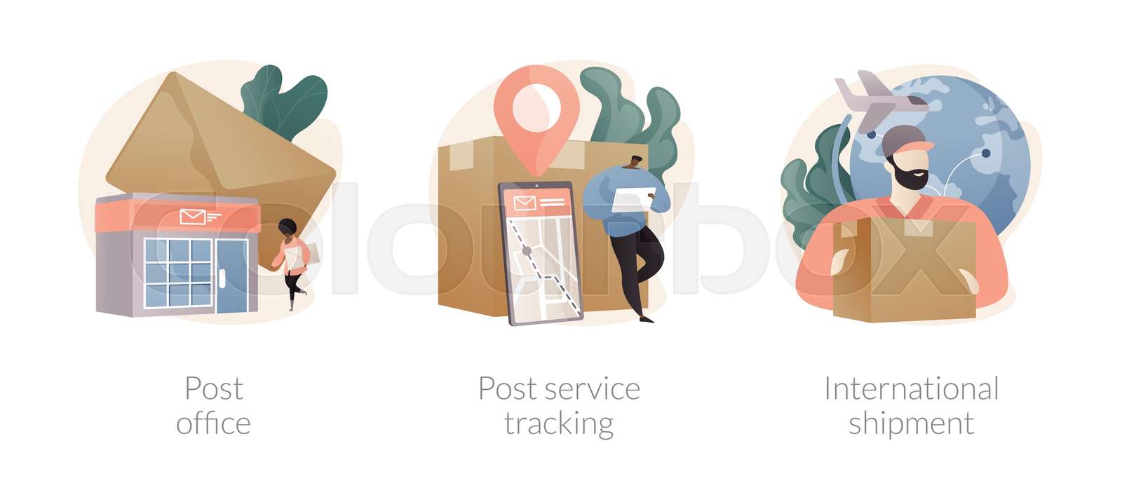 Parcel delivery abstract concept vector illustrations. | Stock vector ...