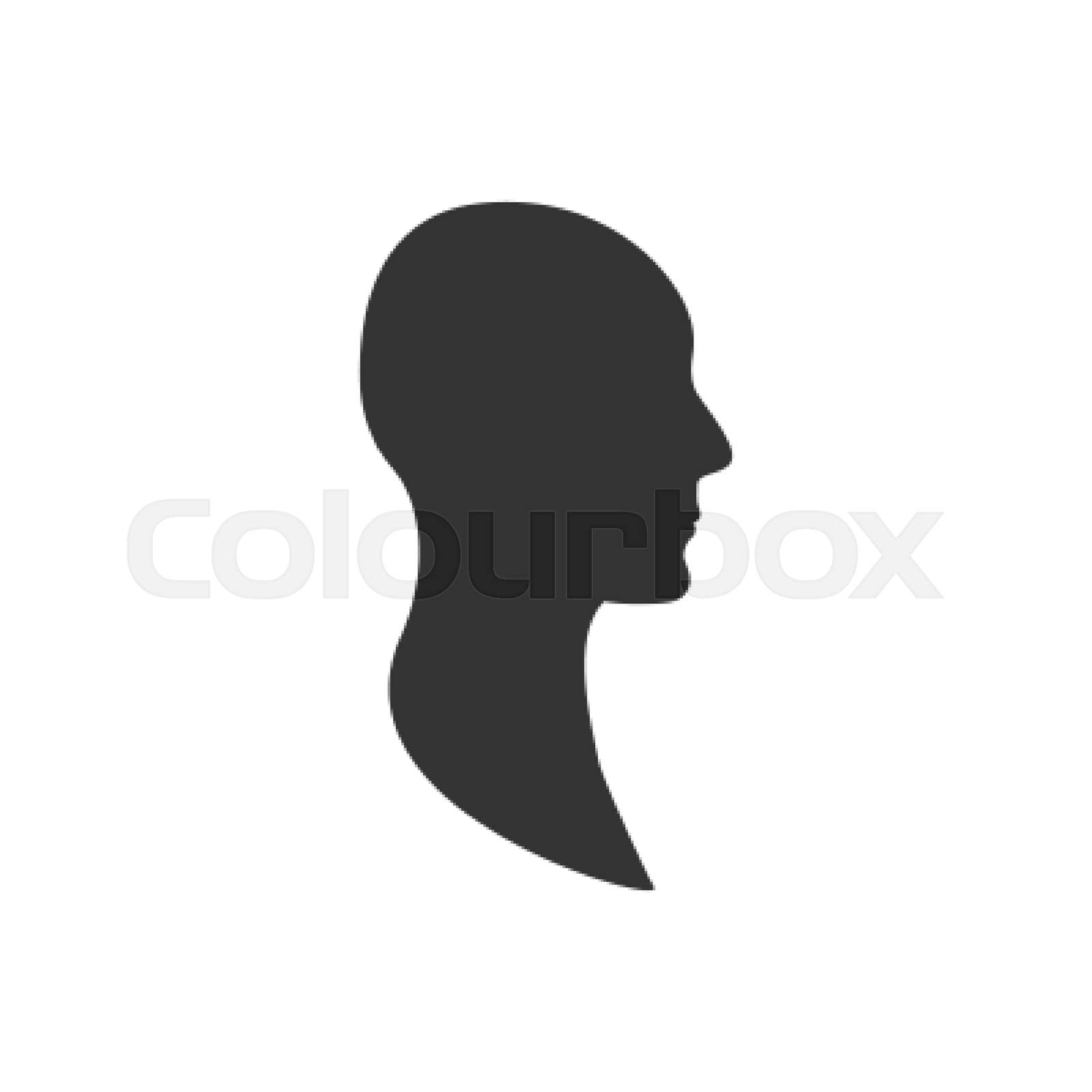 Anonymous profile avatar of a side view male face. | Stock vector ...