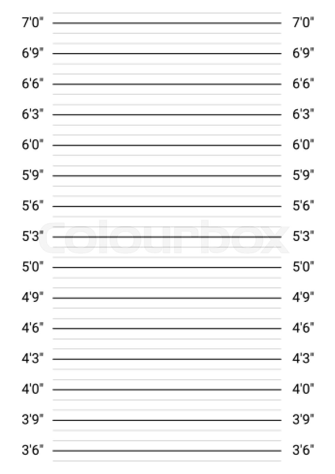 Mugshot background. Police lineup wall. Mug-shot measuring scale ...
