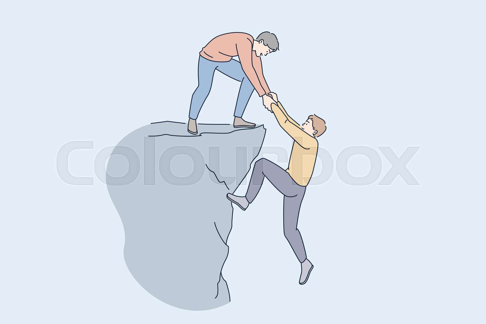 Helping hand and assistance concept | Stock vector | Colourbox