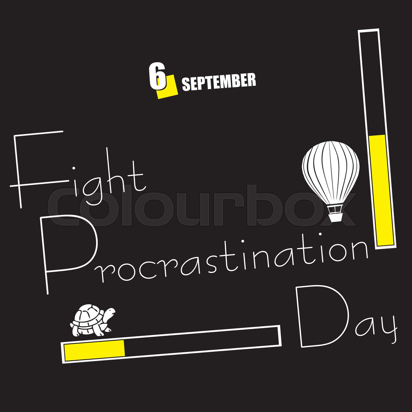 Banner Fight Procrastination Day | Stock vector | Colourbox