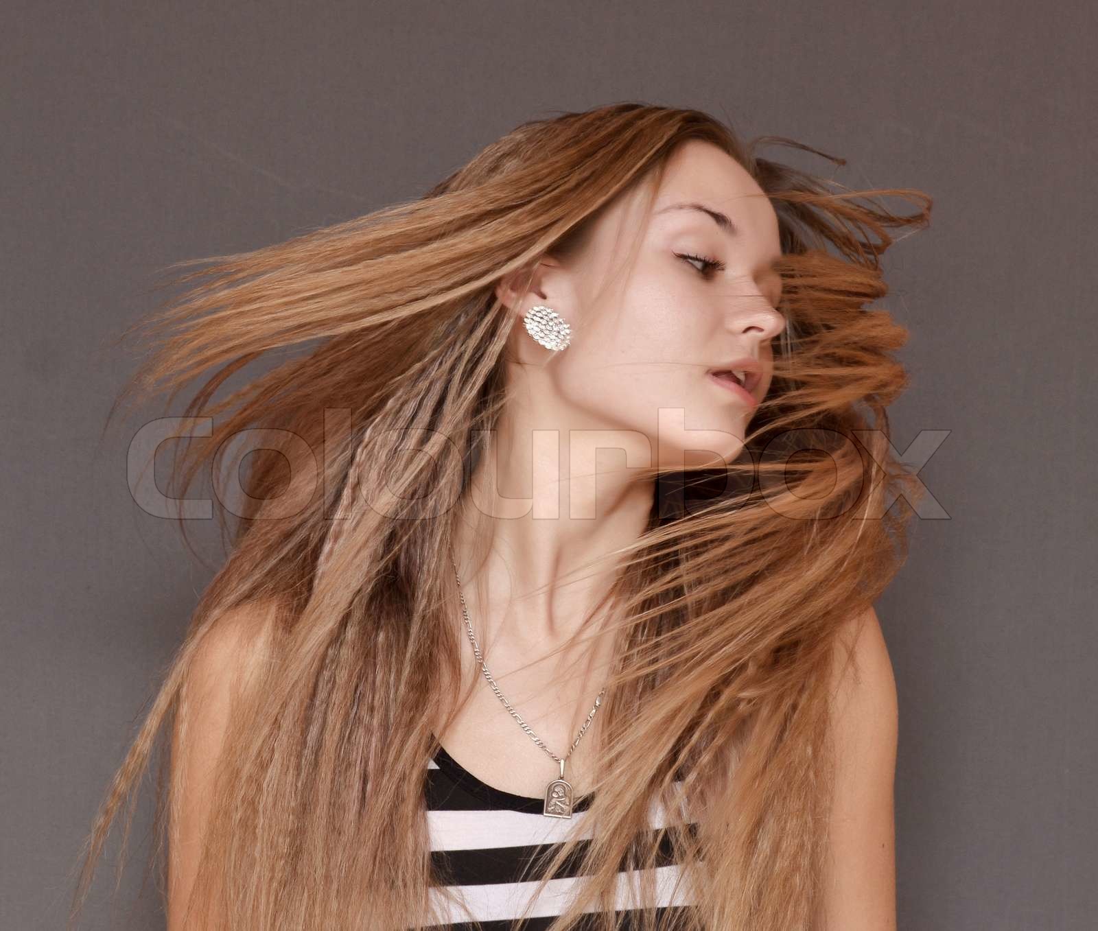 fliying hairs | Stock image | Colourbox