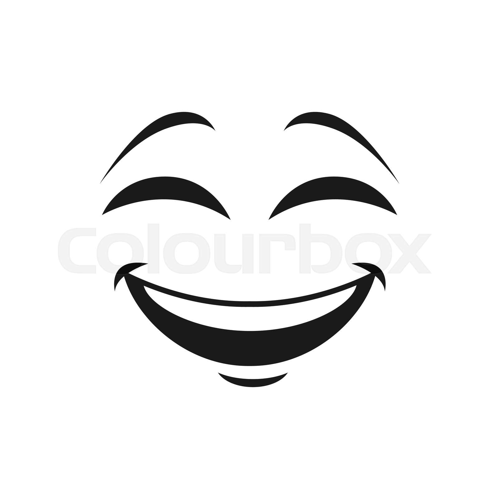 Happy smiling emoji giggling emoticon in good mood | Stock vector ...
